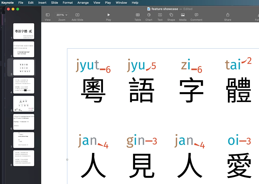 Visual Fonts 粵語字體 (Fonts with Jyutping 加粵拼嘅字體) - Resources 資源 - Open ...